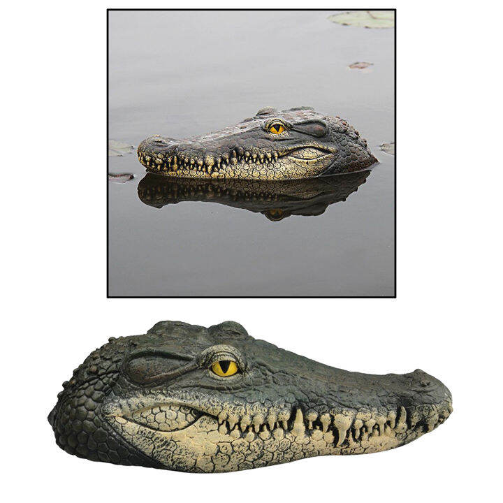 LazaraSuper Alligator Head Decoy Pond Float Giant Realistic Look ...