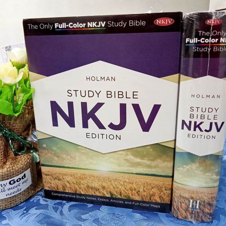 PCBS HOLMAN NEW KING JAMES FULL COLOR STUDY BIBLE Leather Touched ( 8. ...