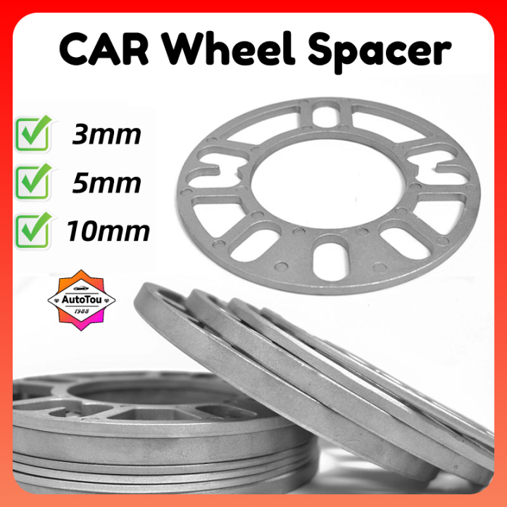 3mm 5mm 10mm Car Wheel Spacer Adaptor Shims Plat Universal Thickness ...
