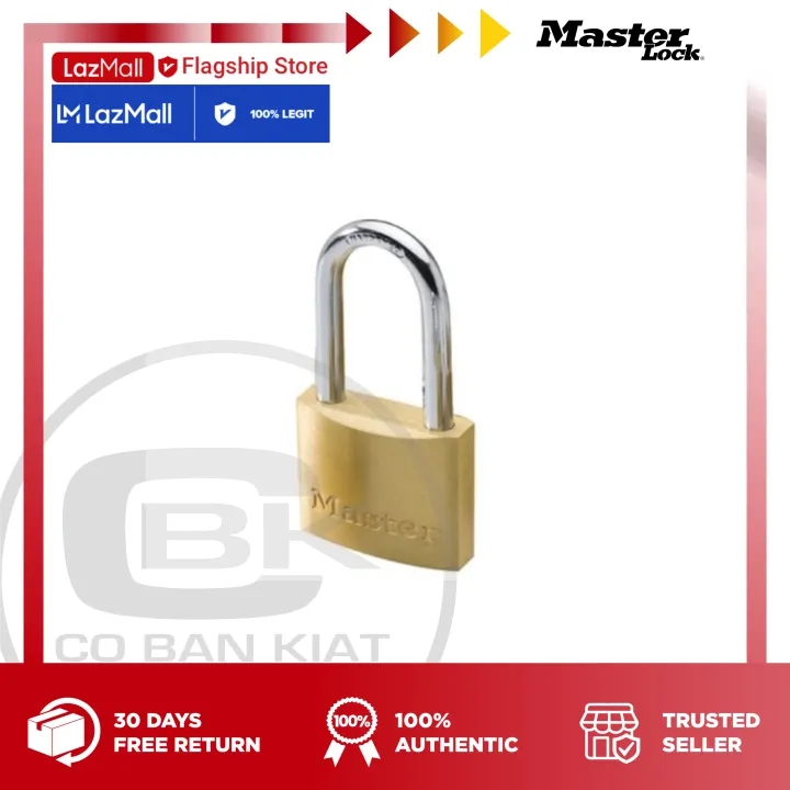 Master Lock MS-P-1902DLF 40mm 2-inch Long Shackle Solid Brass Padlock - Brass | Lazada PH