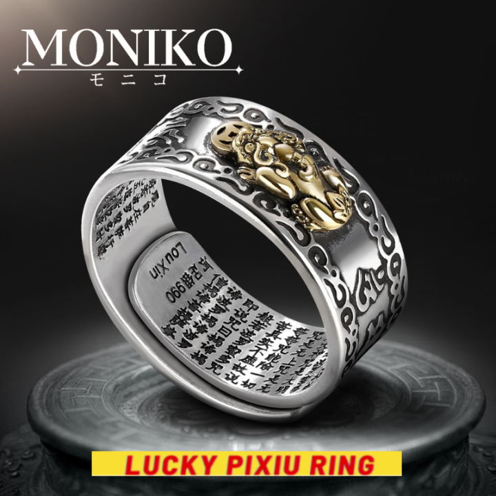 MONIKO Domineering Feng Shui Amulet Wealth Good Luck Pixiu Mani Mantra ...