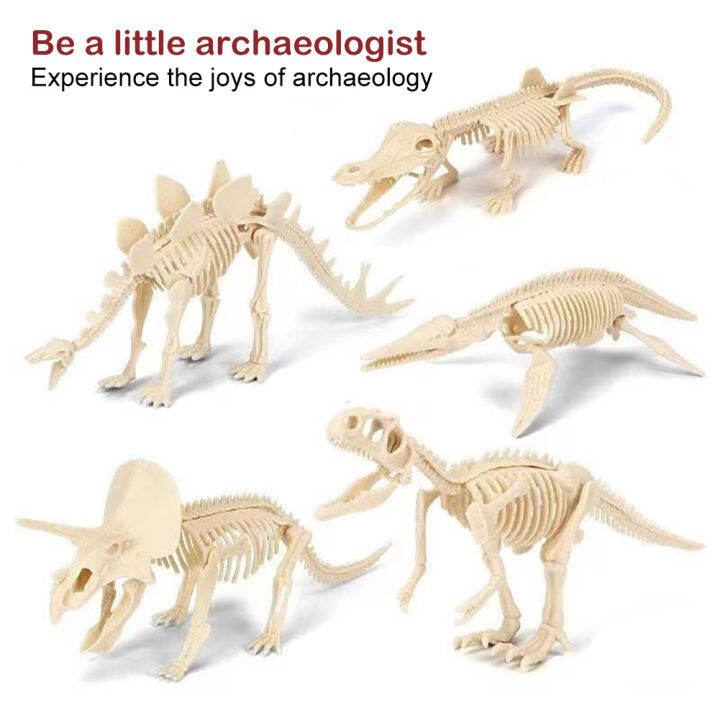 Simulation Dinosaur Fossil Plastic Skeleton Model Children's DIY ...