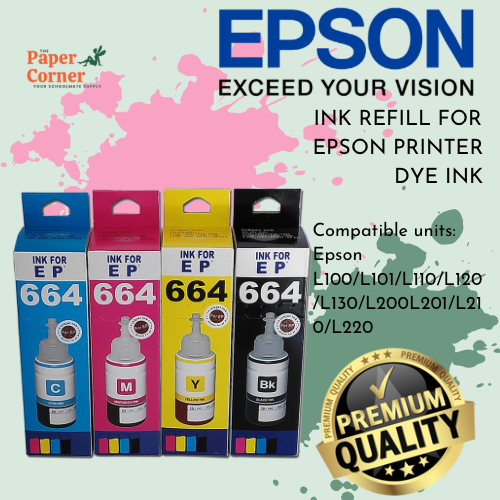 EPSON REFILL INK DYE INK 664 CMYK 70ML 1PC | Lazada PH