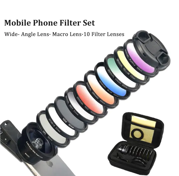SANYK 12-in-1 Phone Lens Filter Kit Wide Angle Lens Macro CPL Filter ...