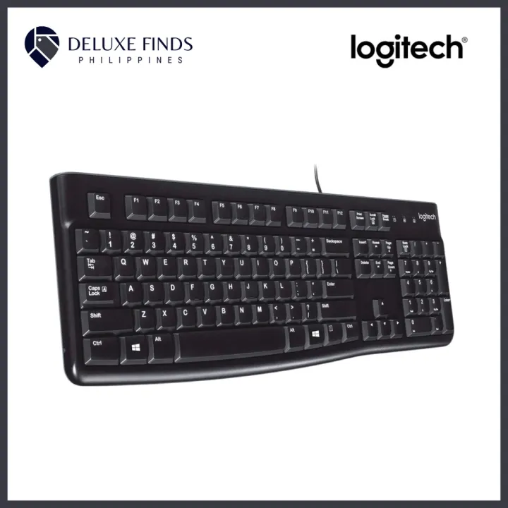 Logitech K120 Wired Keyboard, Full-Size, Spill Resistant, Curved Space ...
