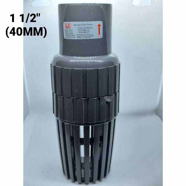 LD PVC SPRING FOOT VALVE WITH "BSP THREADED" ENDS 40MM (1-1/2 INCH ...
