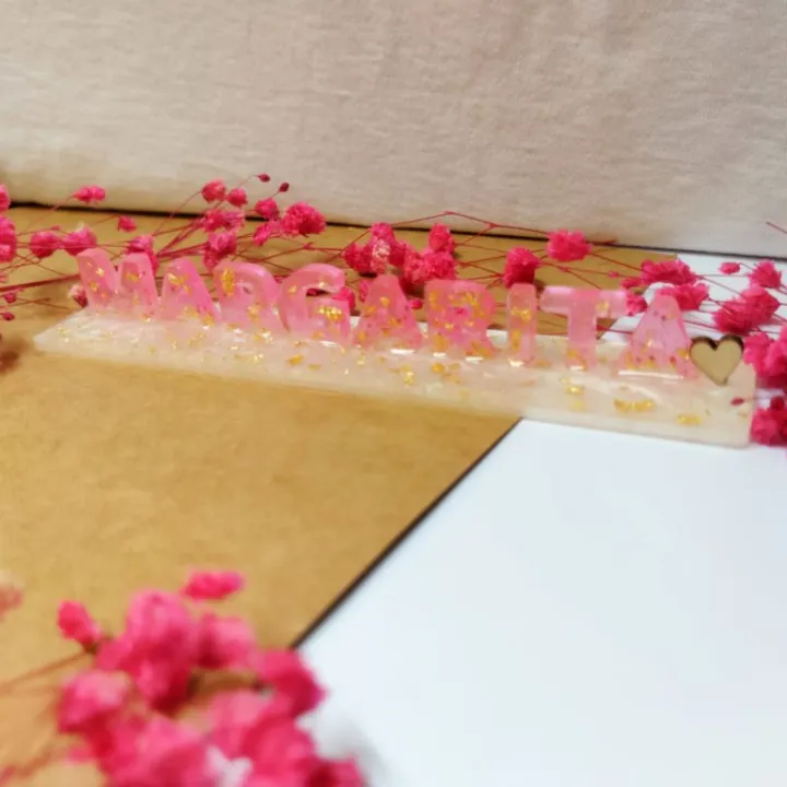 Mini Letter Name Standee Customized/Personalized Epoxy Resin | Lazada PH