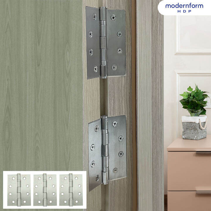 บานพับผีเสื้อ ขนาด 4"x3"x2 มม. (แพค 3 ชิ้น) Modernform สีสแตนเลส RL ...