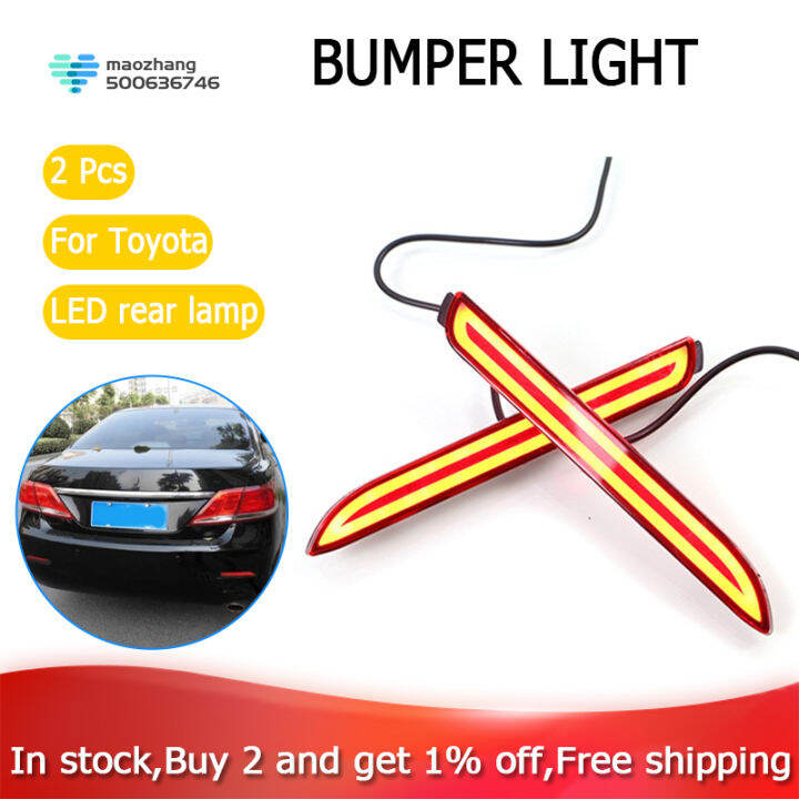 Led Car Rear Bumper Reflector Tail Brake Light Bar For Toyota Camry ...
