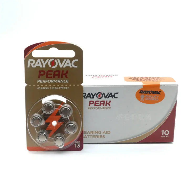 Rayovac UK Retaway peak hearing aid battery A13 postage pr48 original genuine zinc-air battery ...