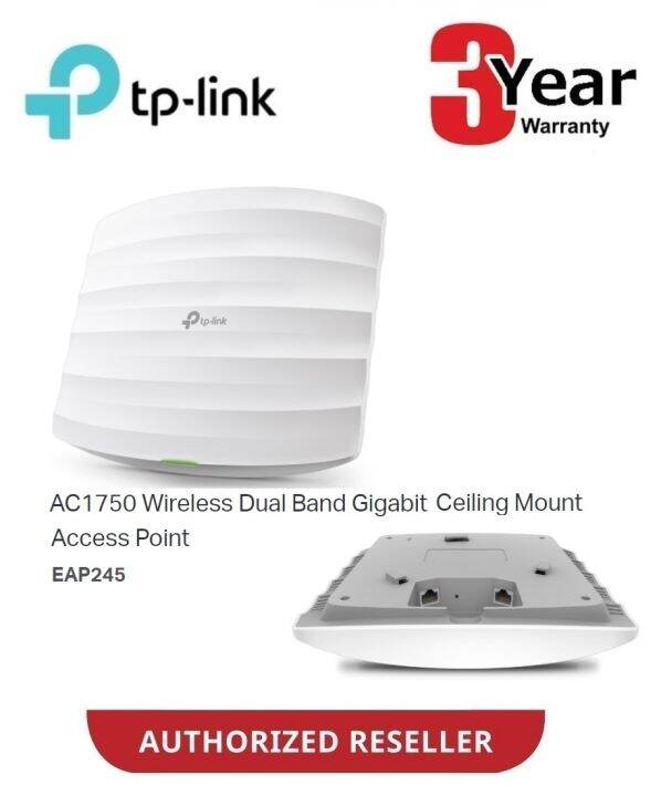 TP-LINK EAP245 AC1750 Wireless MU-MIMO Gigabit Ceiling Mount Access ...