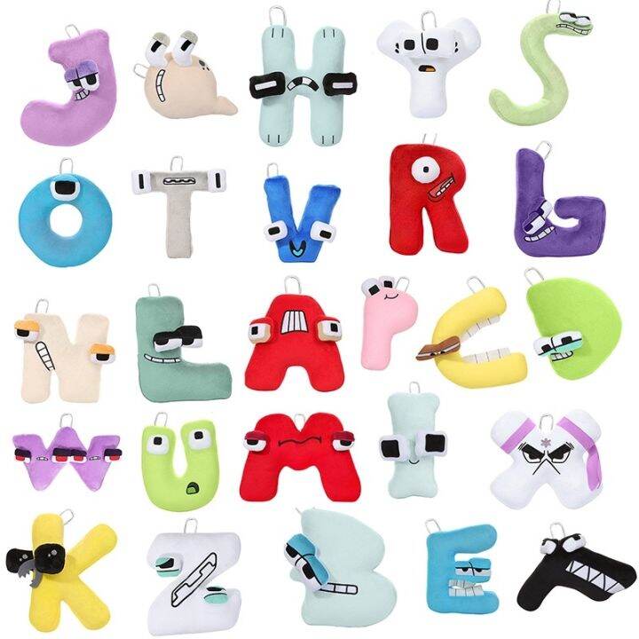 26 PCS Alphabet Plush Toy Alphabets Alphabet Lore Stuffed Doll Preschool Educational English ABC ...