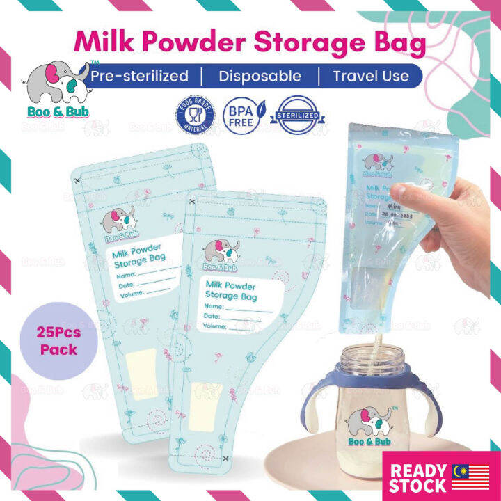 Boo&Bub Disposable Milk Powder Storage Bag | Baby Formula Milk Storage ...