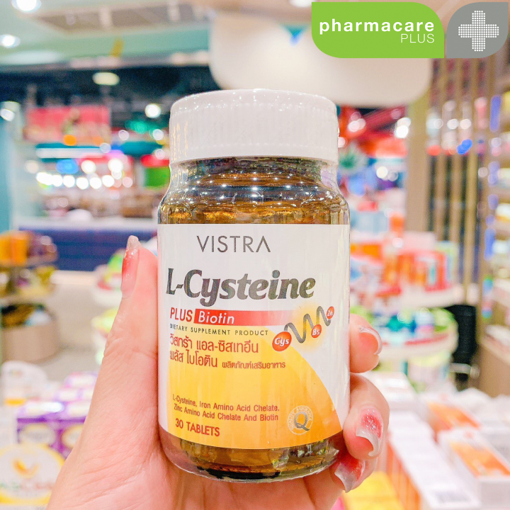 VISTRA L-CYSTEINE PLUS BIOTIN (30 TABLETS) ช่วยบำรุงผมให้แข็งแรง เงางาม ...