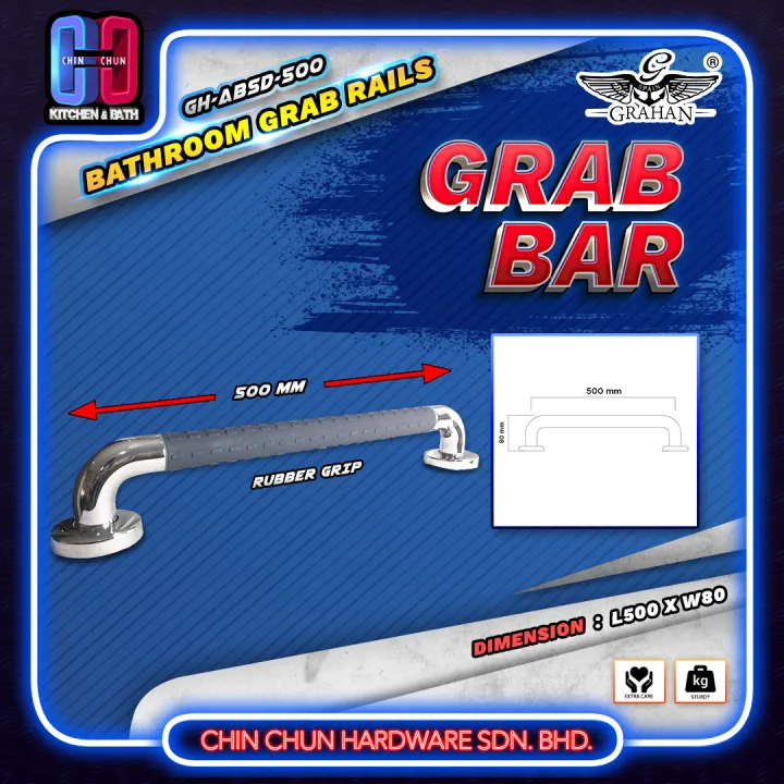 GRAHAN ABSD-500 | GH-A6070 | GH-A6020 | Grab Rails | Toilet Grab | For ...