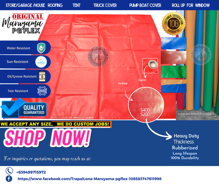 5x12ft ORIGINAL MARUYAMA TRAPAL | LONA | TOLDA | TARPAULIN | ROOF COVER ...
