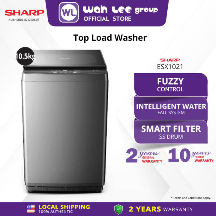 Sharp 10.5kg Fully Auto Top Load Washing Machine ESX1021 WAH LEE STORE ...