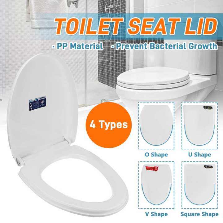 WC 4 Types Square O V U Shape Toilet Seats Cover Toilet Lid Thicken ...