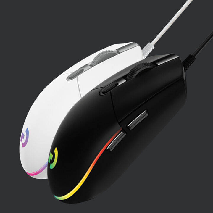 Logicool G gaming mouse wired G102 white LIGHTSYNC RGB 6 programming ...