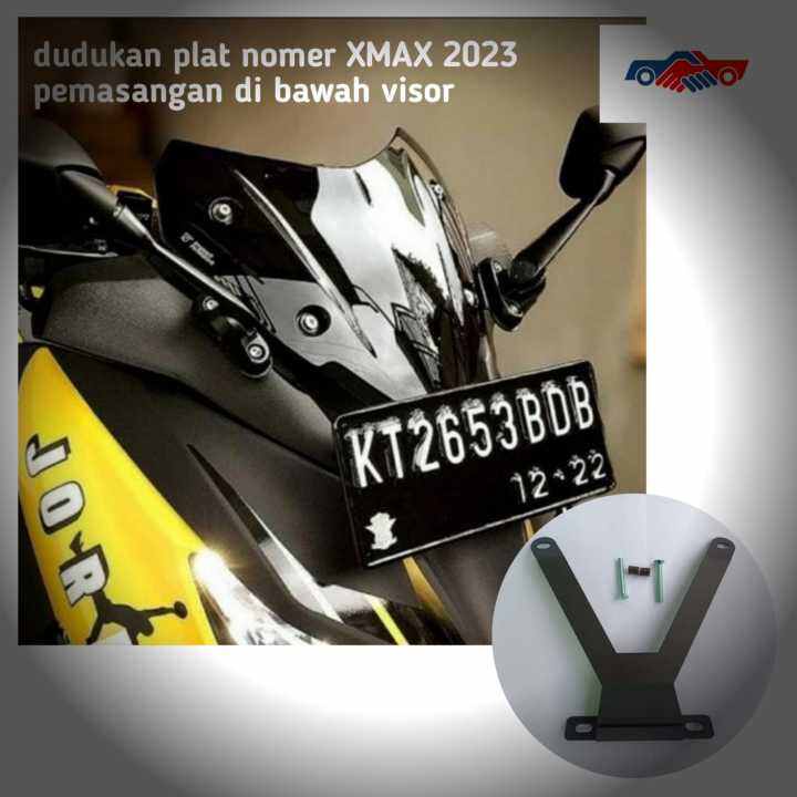 breket dudukan plat nomor NEW XMAX 2023 model atas | Lazada Indonesia
