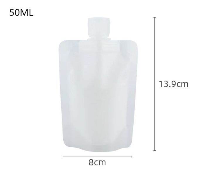 Portable Travel Fluid Makeup Packing Bag Plastic Stand Up Spout Pouches ...