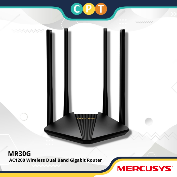 Mercusys MR30G AC1200 Wireless Dual Band Gigabit Router | Lazada PH