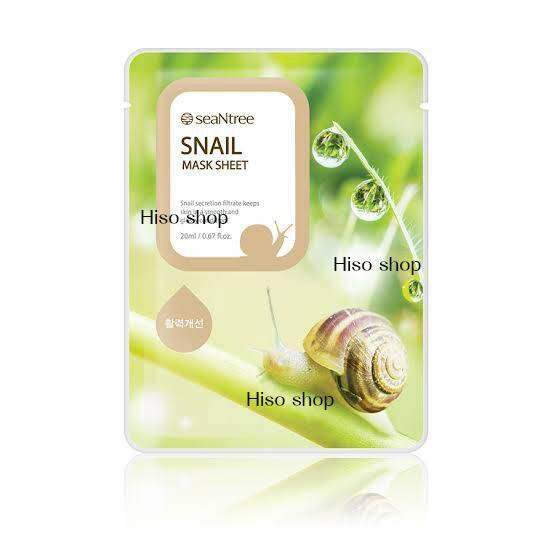 SNAIL MASK SHEET มาส์กหน้าสูตรเมือกหอยทาก ช่วยชะลอการลดลงของความชุ่ม ...