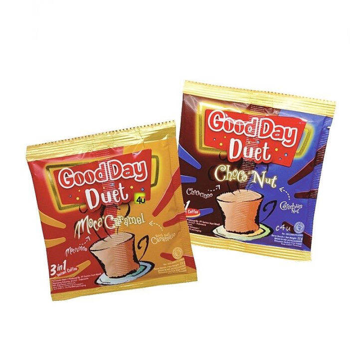 GOOD DAY DUET Mix Kopi Good Day 3in1 Choconut dan Mocca Caramel 10 ...