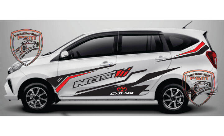 NEW list side striping sticker stiker calya mobil toyota Stiker mobil ...