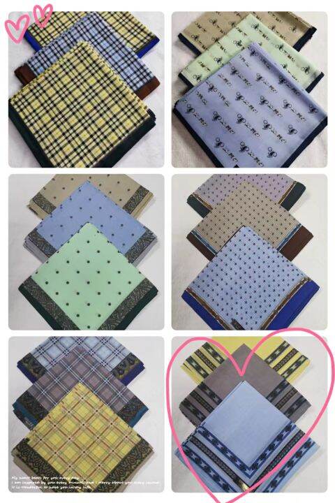 Men's assorted checkered color design handkerchief/panyo cotton | Lazada PH
