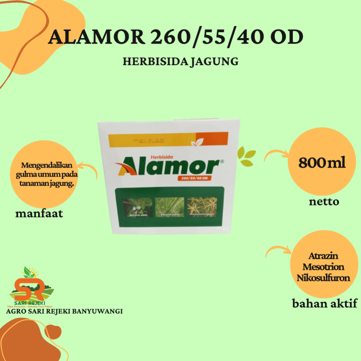 ALAMOR 260/55/40 OD 800 ml + adjuvant MAXI PLUS 400 ml HERBISIDA ...