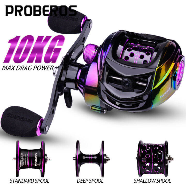 PROBEROS รอกเบทคาสติ้งตื้น9 + 1BB รอกตกปลาล้อ7.2:1อัตราทดเกียร์10กก. ...