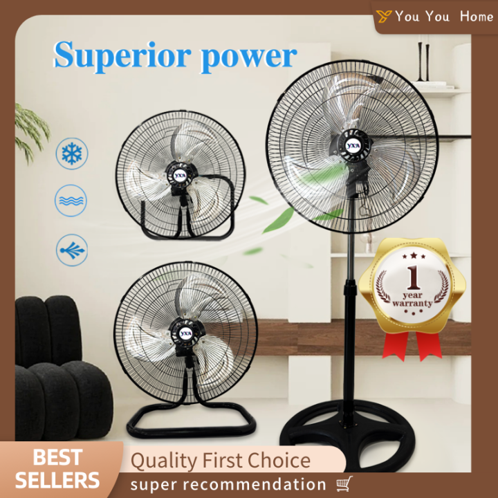kipas industri stand fan 18 Inch 5 Blades 3 Speed Mode large industrial Fan 3in1kipas berdiri ...
