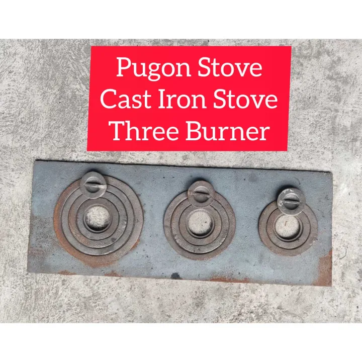 Pugon Lutuan Cast Iron Pundido Stove Plate Three Burner | Lazada PH
