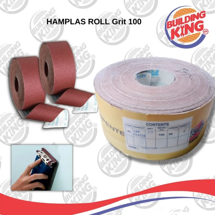 Amplas Roll Grit #100 Ampelas Hamplas Hampelas Roll Per Meter Grid 100 ...