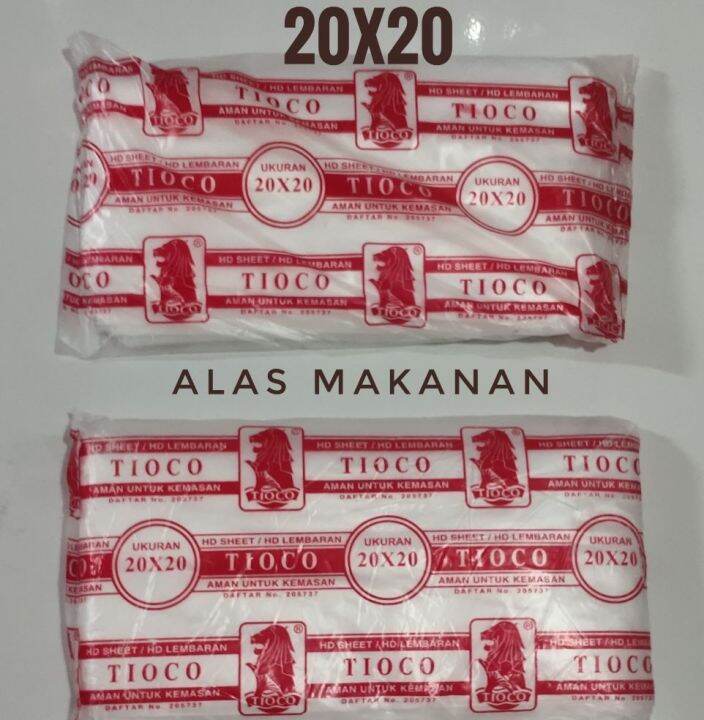 alas makanan sheet TIOCO 20x20 - alas mi ayam alas bubur plastik ...