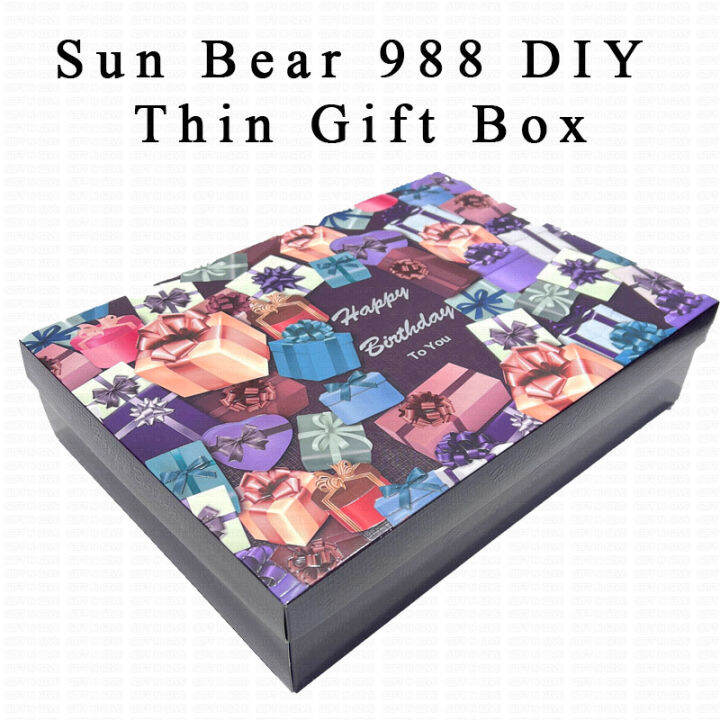 Sun Bear 988 DIY Thin Gift Box Foldable Kotak Hadiah | Lazada