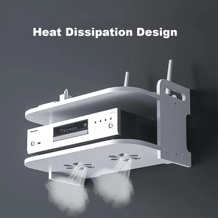 MODEM WIFI ROUTER RACK HOLDER WALL MOUNT DVD PLAYER RACK TELEPHONE TV ...