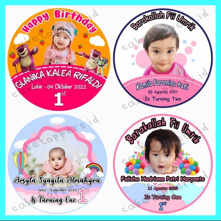 sticker ulang tahun/stiker ultah anak (7cm isi 50pcs) | Lazada Indonesia