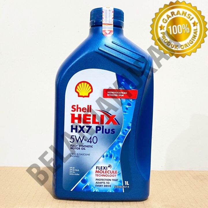 Oli Shell Helix HX7 SAE 5w-40 1 Liter 100% ASLI | Lazada Indonesia
