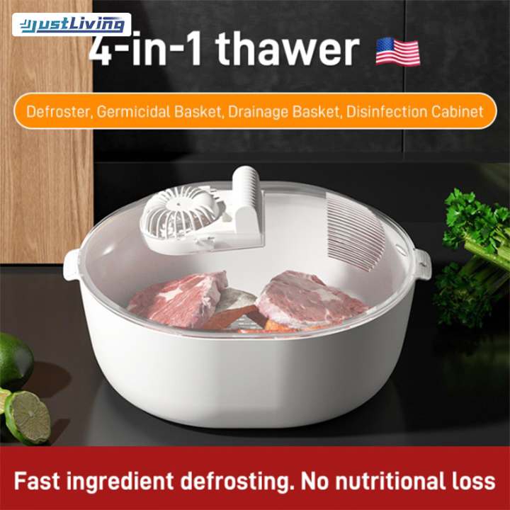 JustLiving Rechargeable 4 in 1 Kitchen Food Meat Thawer Multi ...