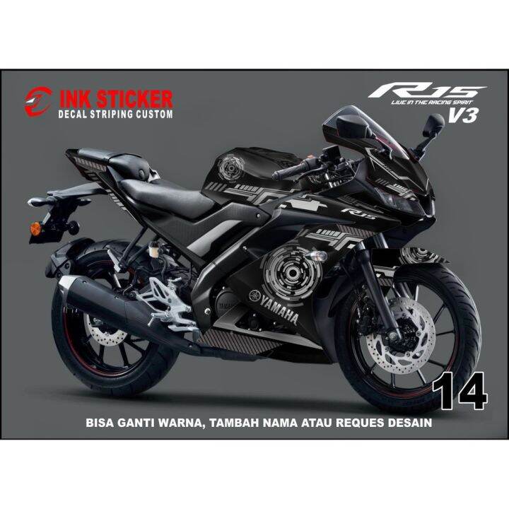Sticker decal Yamaha R15 V3 Full Body decal Sticker Yamaha R15 V3 ...