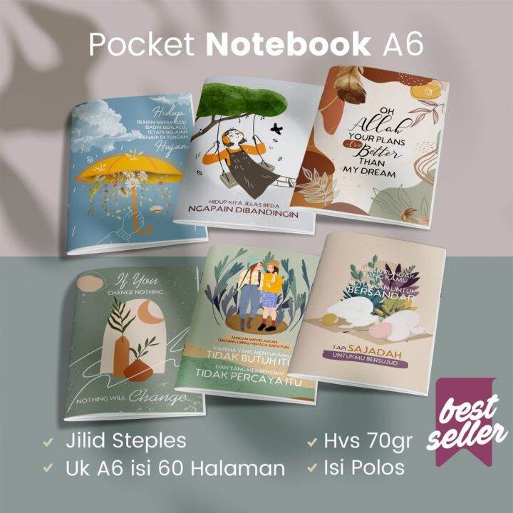 Buku Tulis Memo A6 Buku Saku Mini Note Book A6 Buku Memo Polos Bloknote Lazada Indonesia