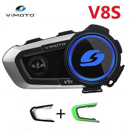 Vimoto หูฟังติดหมวกกันน็อคอินเตอร์คอมบลูทูธรถจักรยานยนต์ V9S V8S สำหรับโทรศัพท์มือถือและ GPS กัน ...