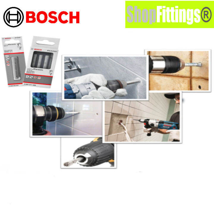 BOSCH Mata Bor Kaca Keramik Marmer Diamond Glass Tile Drill Bit Set 3p ...