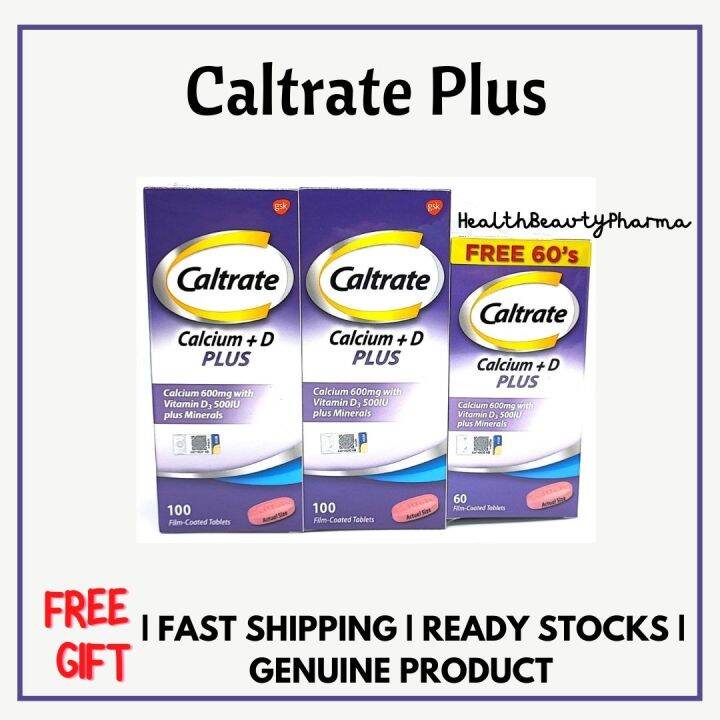 Caltrate Calcium 600+D Plus (60s/ 100s/ 2x100s/ 2x100s+60s) | Lazada