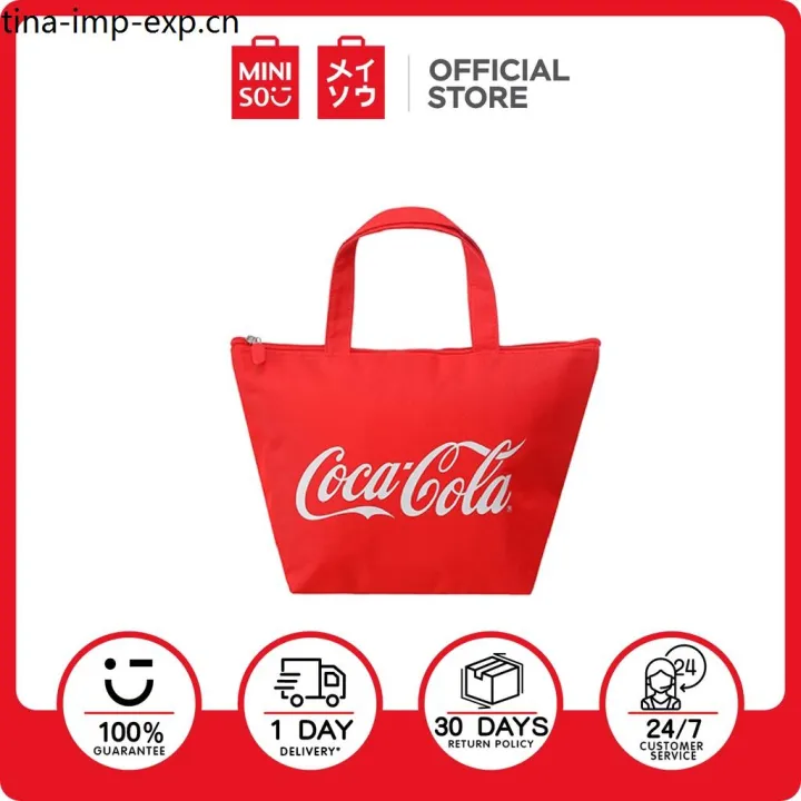 ♡Miniso Coca Cola Logo Trapezoid Small Lunch Bento Bag♔ | Lazada PH