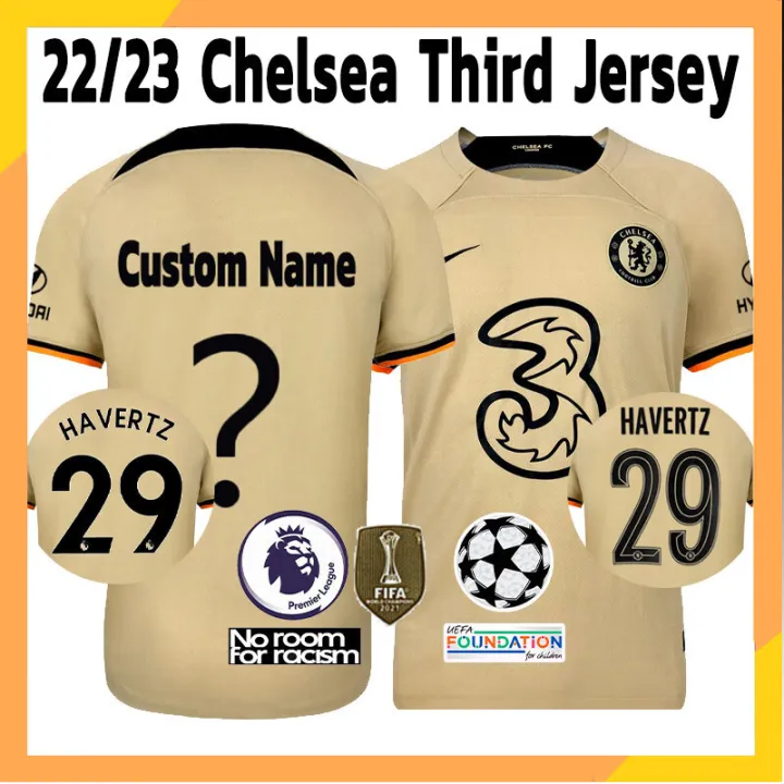 Chelsea Jersey 22/23 Third Away Jersi Custom Name Men Soccer Jersey ...