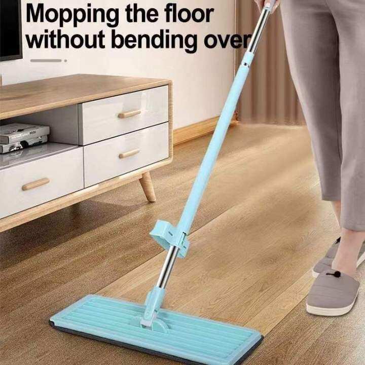 Hand Free Flat Mop No-wash Dry and Wet Dual-use 360° Rotation Magic Mop ...