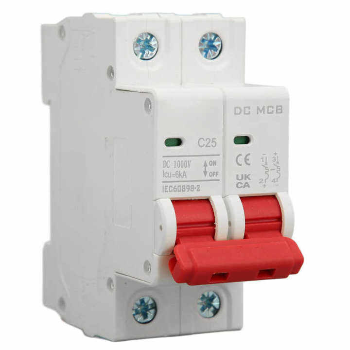 DC Miniature Circuit Breaker 6000A Breaking Capacity 2P Mini Circuit Breaker for Solar PV System ...